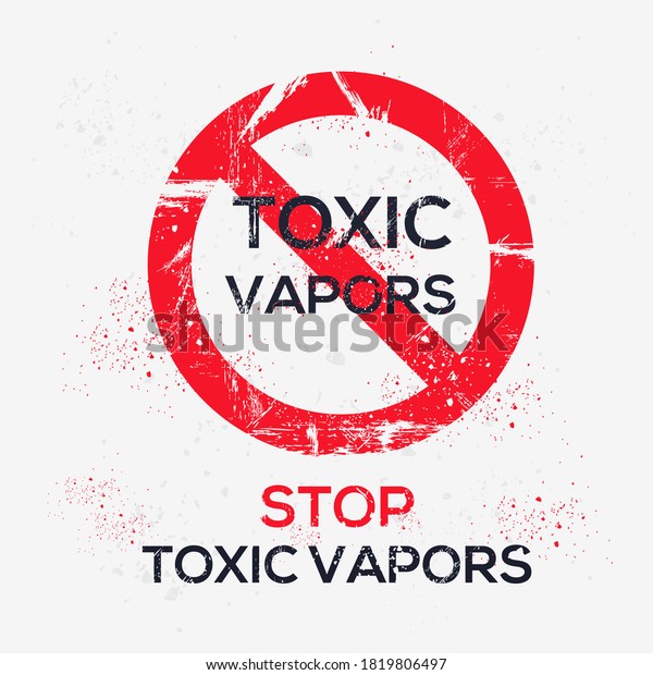 Warning Sign Toxic Vapors Vector Illustration Stock Vector (Royalty ...
