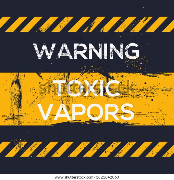 Warning Sign Toxic Vapors Vector Illustration Stock Vector (Royalty ...