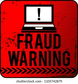 Warning Sign Vector Internet Fraud Warning Stock Vector (Royalty Free ...
