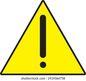 Warning Sign Yellow Vector No Background Stock Vector (Royalty Free ...