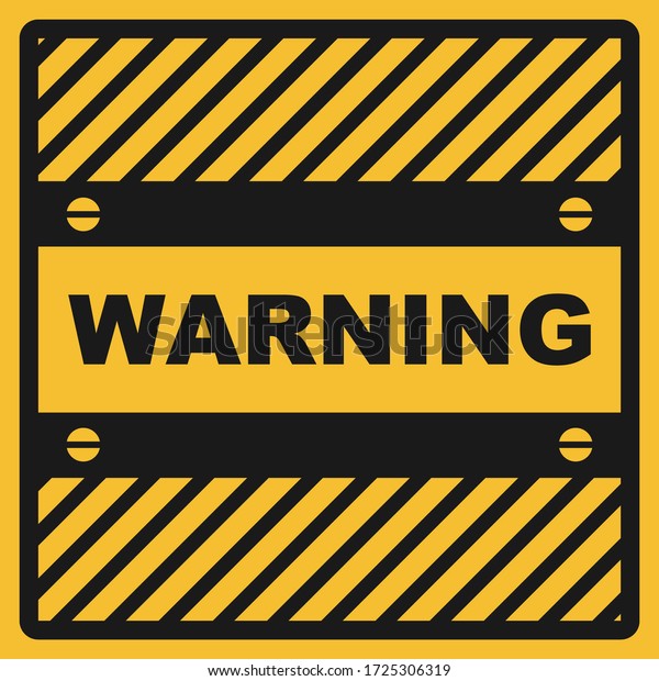 Warning Signage Black Stripes Background Design Stock Vector (Royalty ...