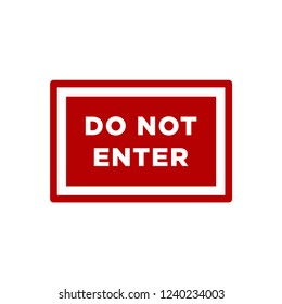 Warning Signage Stop Do Not Enter Stock Vector (Royalty Free) 1240234003