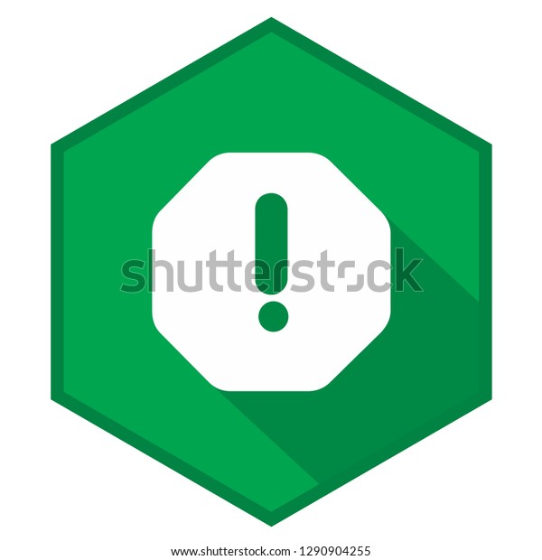 Warning Signal Green Vector Icon Illustration Stock Vector (Royalty ...