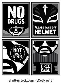 Warning Signs Bar Stock Vector (Royalty Free) 306875648 | Shutterstock