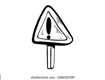Warning Signs Doodle Icon Vector: เวกเตอร์สต็อก (ปลอดค่าลิขสิทธิ์ ...