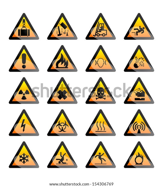 Warning Signs Illustration Stock Vector (Royalty Free) 154306769 ...