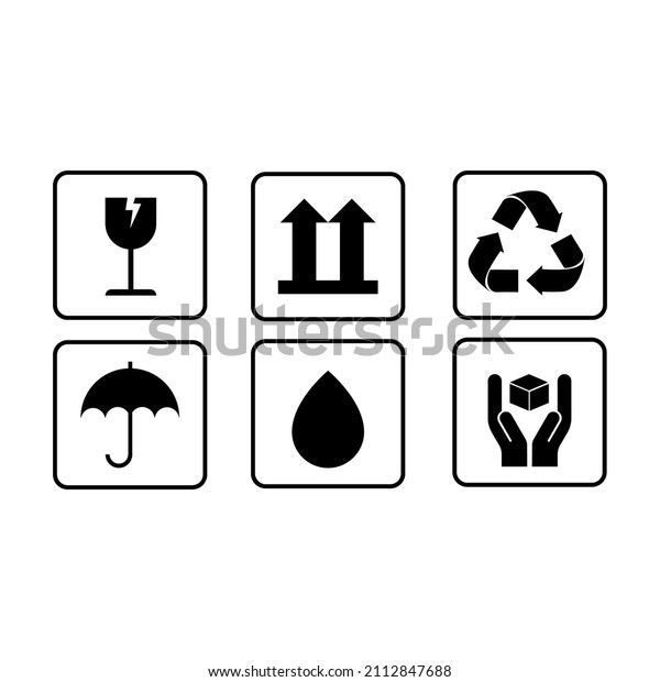 Warning Signs Logistic Box On White: เวกเตอร์สต็อก (ปลอดค่าลิขสิทธิ์ ...