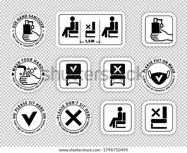 Warning Signs On Transparent Background Keep Stock Vector (Royalty Free ...