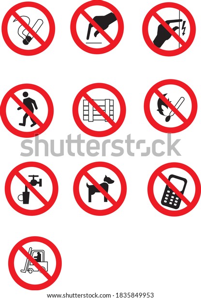 Warning Signs Schools Lab Buildings Public Stock Vector (Royalty Free ...