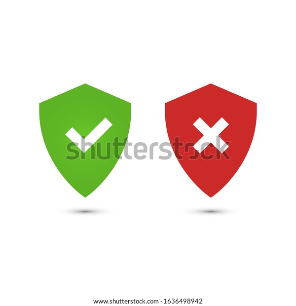 Warning Signs Set Marks Protected Unprotected Stock Vector (Royalty ...