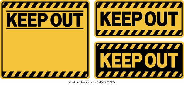 Warning Signs That Indicate Keep Out Stock Vector (Royalty Free ...