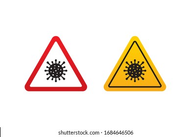 Warning Signs Virus Icon Vector Illustration Stock Vector (Royalty Free ...