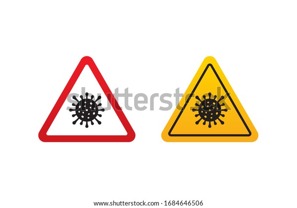 Warning Signs Virus Icon Vector Illustration Stock Vector (Royalty Free ...