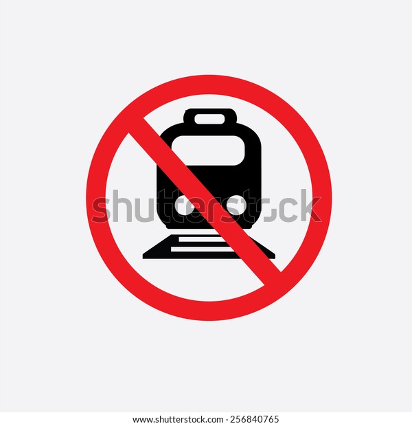 Warning Signtrain Railway Sign Stock Vector (Royalty Free) 256840765 ...