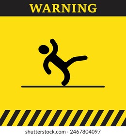 Slippery surface warning sign.ai Royalty Free Stock SVG Vector