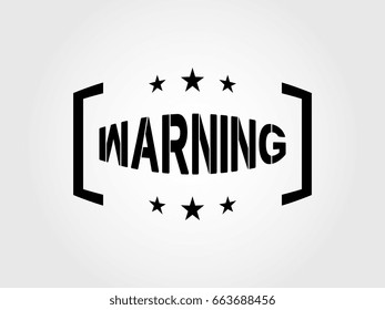 Warning Stamp Label Black Concept Stock Vector (Royalty Free) 663688456 ...