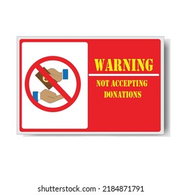 Warning Sticker Icon Not Accept Money Stock Vector (Royalty Free ...