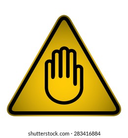 Warning Stop Icons Illustration Stock Vector (Royalty Free) 283416884 ...