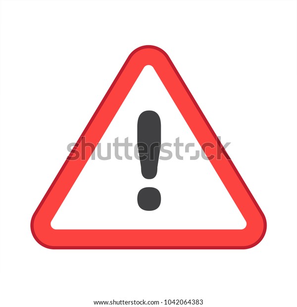Warning Street Sign Stock Vector (Royalty Free) 1042064383 | Shutterstock