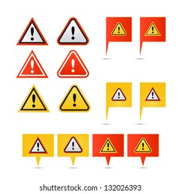 Warning Symbol Icons Stock Vector (Royalty Free) 132026393 | Shutterstock