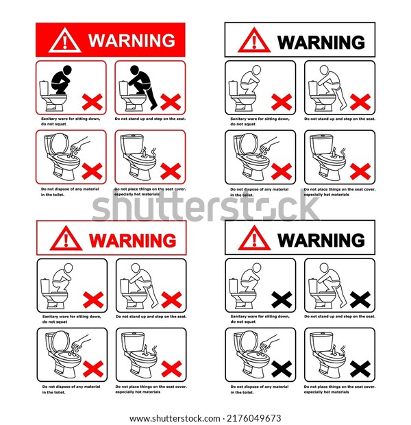 Warning Symbol Manual Correct Use Sanitary: Vector có sẵn (miễn phí bản ...