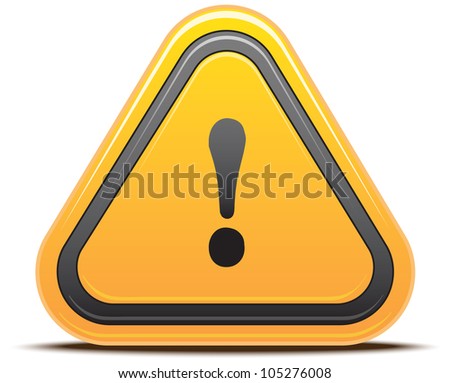 Warning Symbol Vector Illustration Yellow Warning Stock Vector (Royalty ...
