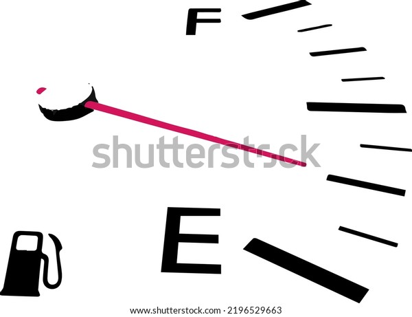 Warning That Gasoline Running Out Stock Vector (Royalty Free ...