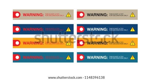 Warning This Not Toy Decoration Only Stock Vector (Royalty Free ...