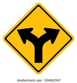 Turn Left Right Go Straight Sign Stock Vector (Royalty Free) 1753342718