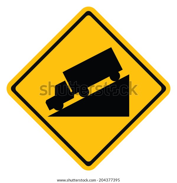 Warning Traffic Sign Use Low Gear Stock Vector (Royalty Free) 204377395 ...