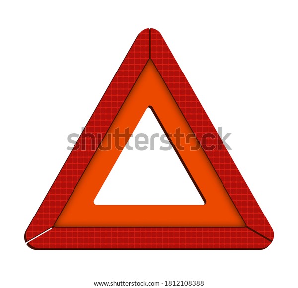Warning Triangle Emergency Stop Sign Case Stock Vector (Royalty Free ...