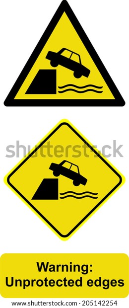17 imágenes de Caution unprotected edge symbol - Imágenes, fotos y ...