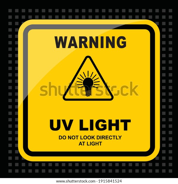 Warning Uv Light Sign Label Vector Stock Vector (Royalty Free ...