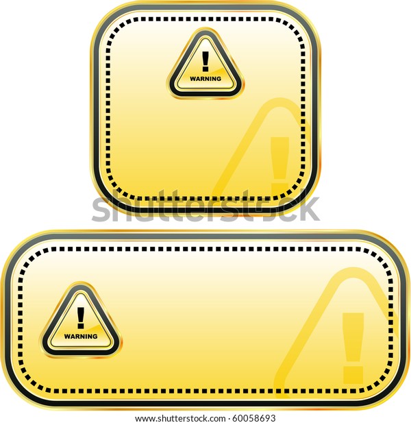 Warning Vector Banner Vector Template Stock Vector (Royalty Free ...
