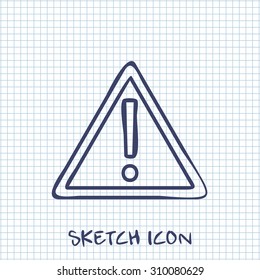 Warning Vector Sketch Icon Stock Vector (Royalty Free) 310080629