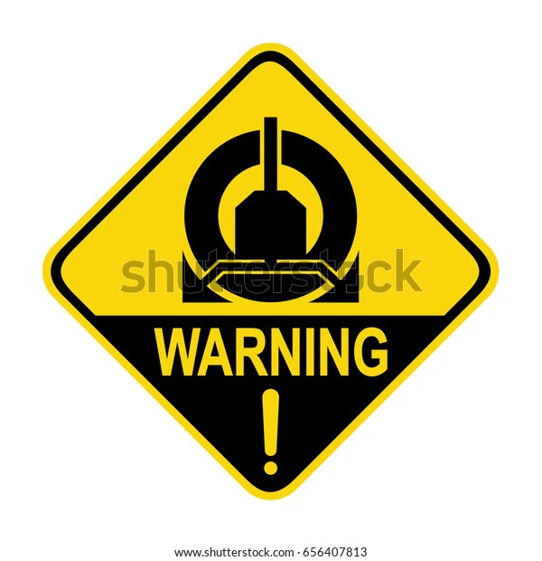 Warning Wheel Clamping Operation Sign Symbol Stock Vector (Royalty Free ...