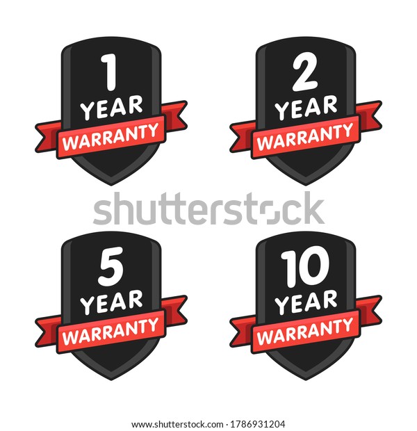 Warranty Badge Icon Set Vector Illustration Stock Vector (Royalty Free ...