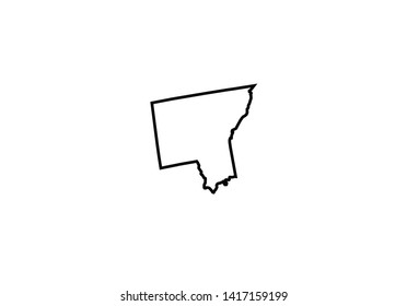 Warren County Outline Map New York Stock Vector (Royalty Free) 1417159199