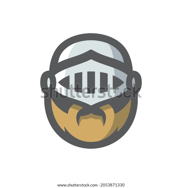 Warrior Knight Head Vector Icon Cartoon Stock Vector (Royalty Free ...