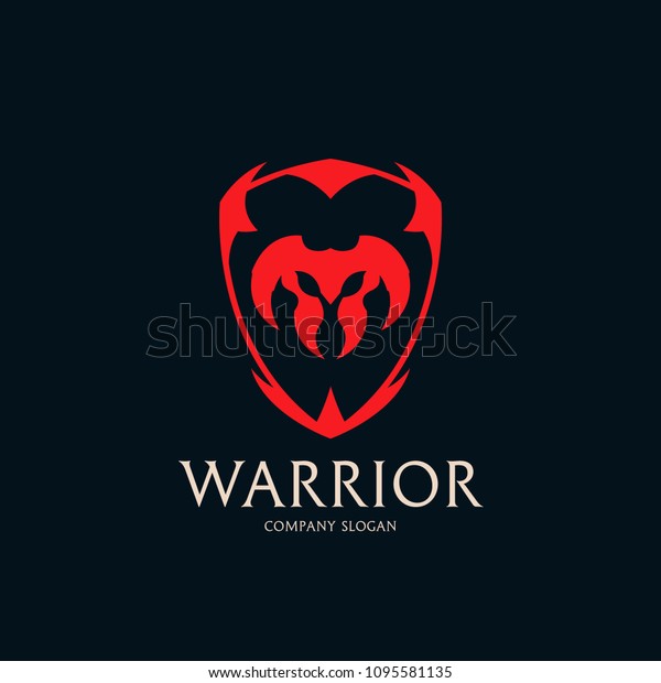Warrior Logo Warrior Shield Logo Template Stock Vector (Royalty Free ...