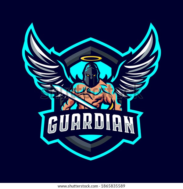 Warrior Mascot Logo Design Template Stock Vector (Royalty Free ...