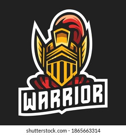 Warrior Mascot Logo Design Vector Illustration Stock Vector (Royalty ...