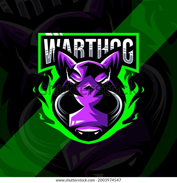 Warthog Mascot Logo Esport Design Stock Vector (Royalty Free ...