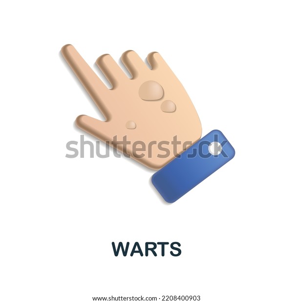 Warts Icon 3d Illustration Deseases Collection Stock Vector (Royalty ...