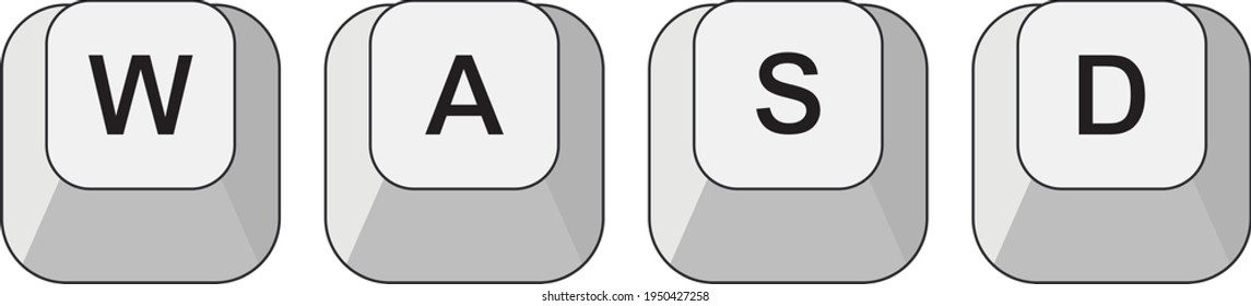 Wasd Keyboard Buttons Icon Game Control Stock Vector (Royalty Free ... Wasd Keyboard Buttons Icon Game Control Stock Vector (Royalty Free ...