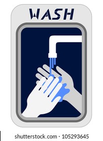 Wash Hand Sign Stock Vector (Royalty Free) 105293645 | Shutterstock