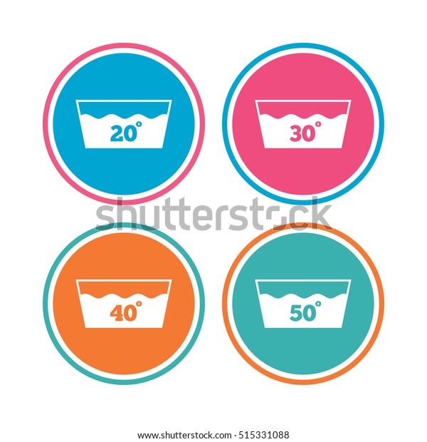 Wash Icons Machine Washable 20 30 Stock Vector (Royalty Free) 515331088 ...