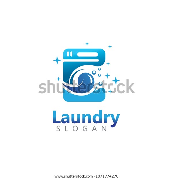 Wash Laundry Machine Room Logo Good Stock Vector (Royalty Free ...