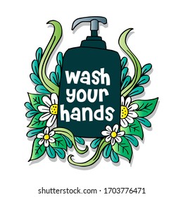 Wash Your Hands Slogan Concept Coronavirus Stock Vector (Royalty Free ...