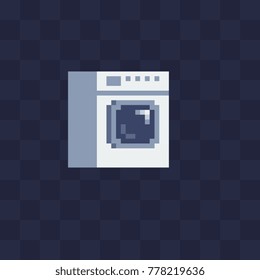 Washer Icon Pixel Art Style 8bit: vector de stock (libre de regalías ...